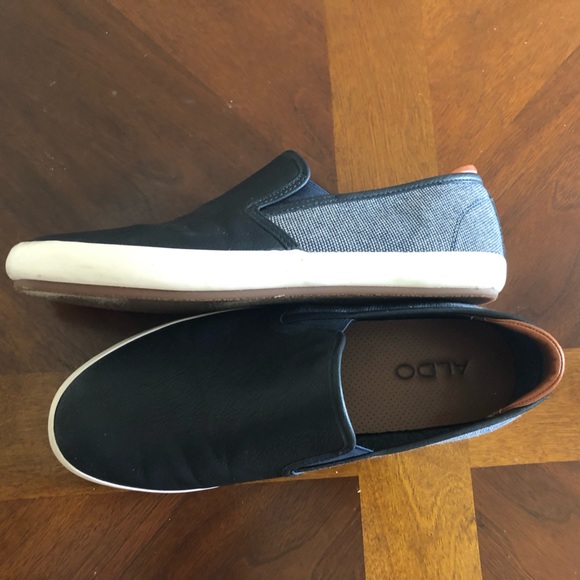 Aldo | Shoes | Mens Navy Blue Aldo Slip On Shoes Worn A Few Times Size ...